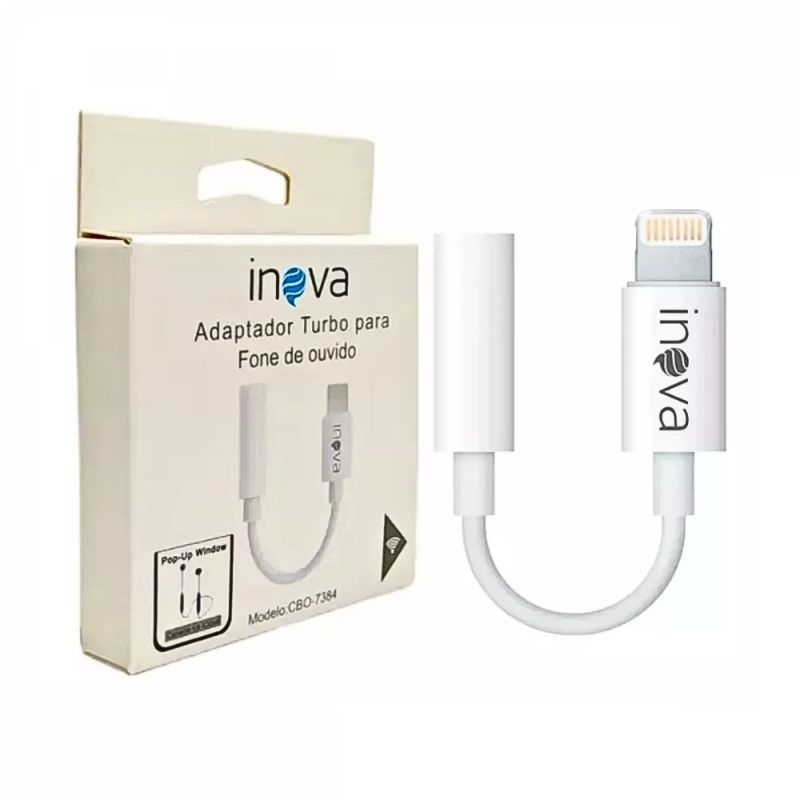 Adaptador Lightning IOS para P2 INOVA CBO-7384 / 7582 | Shopee Brasil
