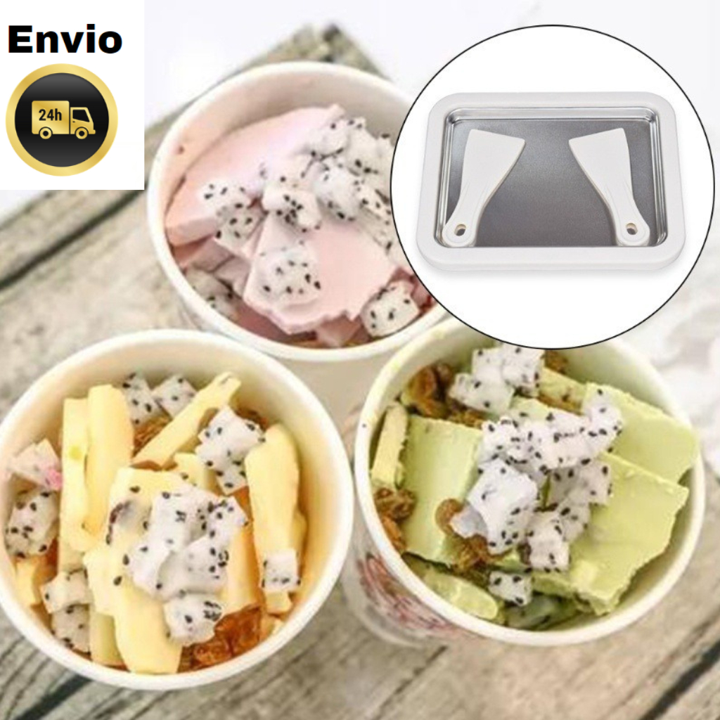 Placa De Rolo De Sorvete Com 2 Espátulas Para A Kids De Iogurte ...