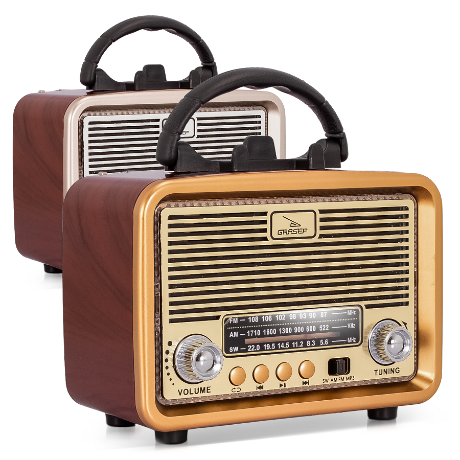 Rádio Radinho Retrô FM AM Com Bluetooth Recarregável Portátil Tomada ...