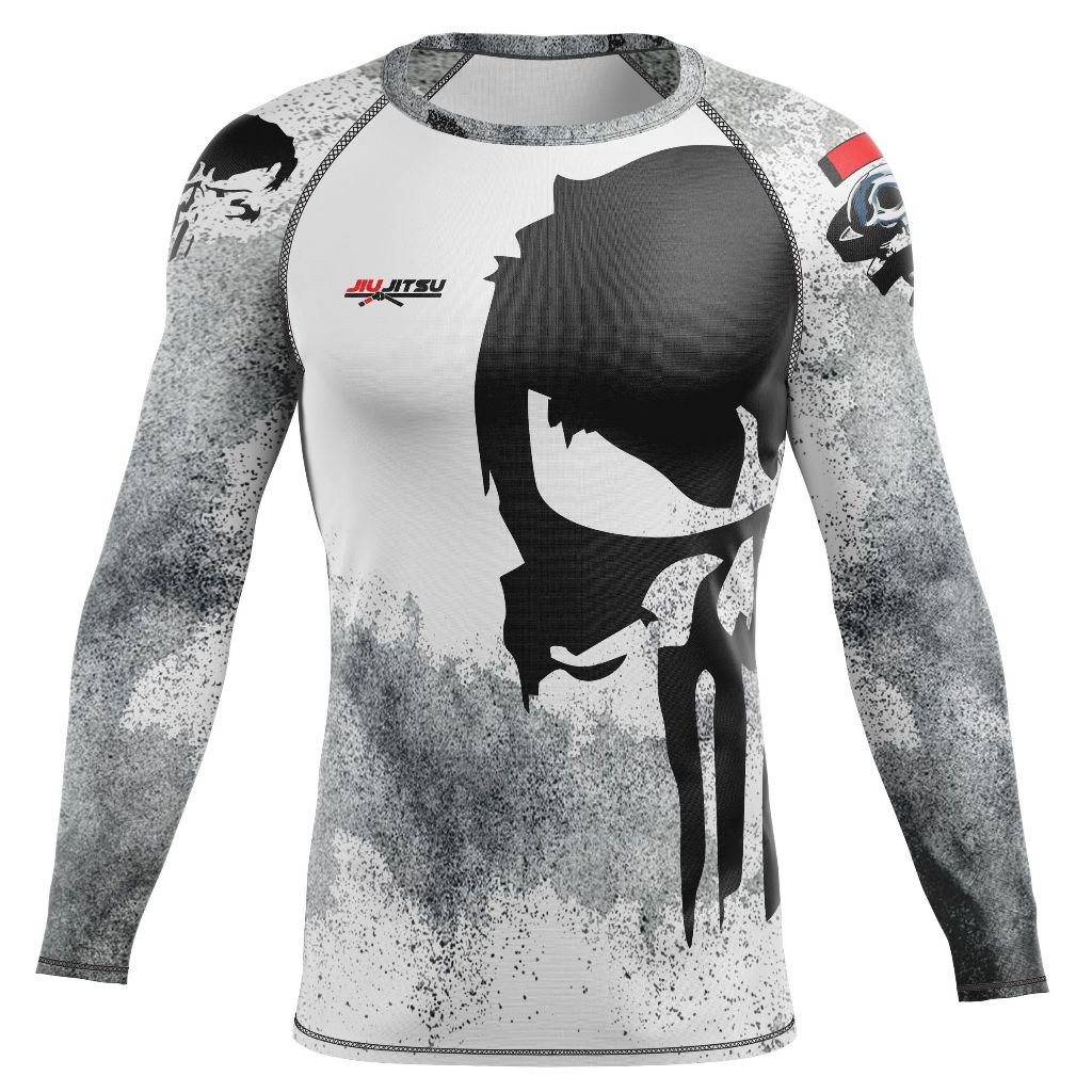 Rash Guard Jiu-Jitsu Segunda Pele Treino Academia Skull Caveira ...