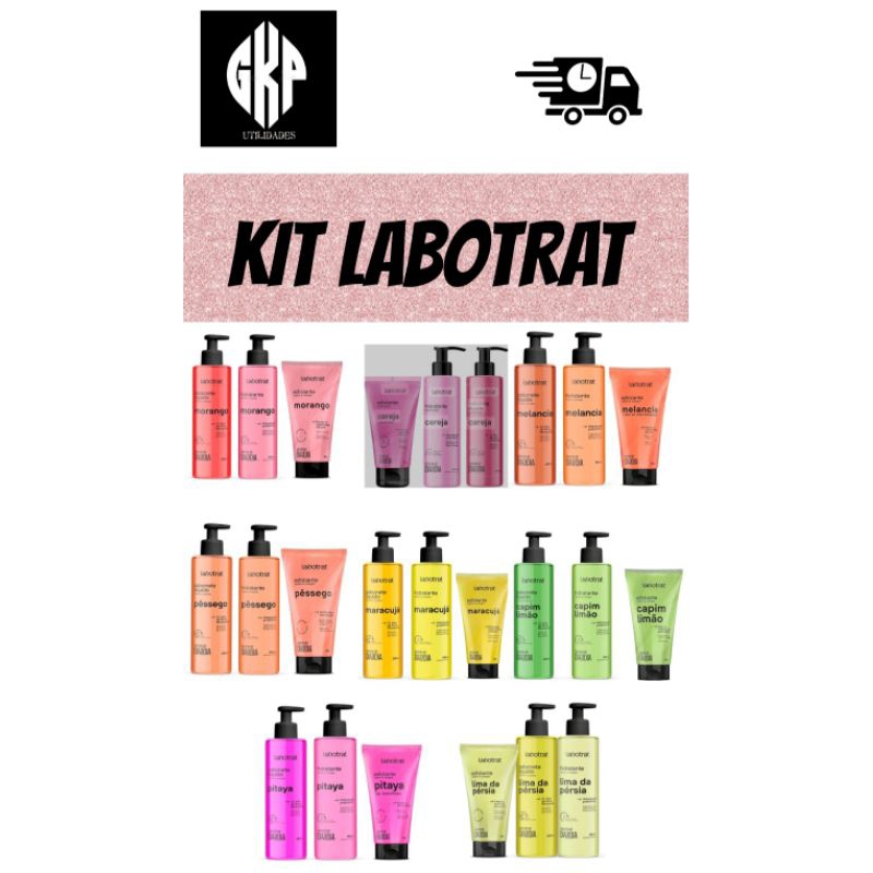 Kit Labotrat Esfoliante + Hidratante + Sabonete Líquido | Shopee Brasil