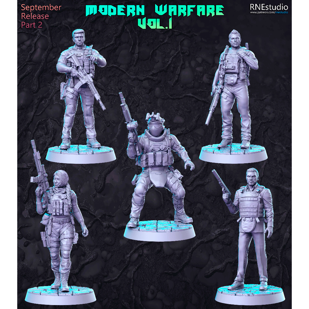 Miniaturas Call of Duty CoD - Modern Warfare da RN Estúdio para Rpg ...