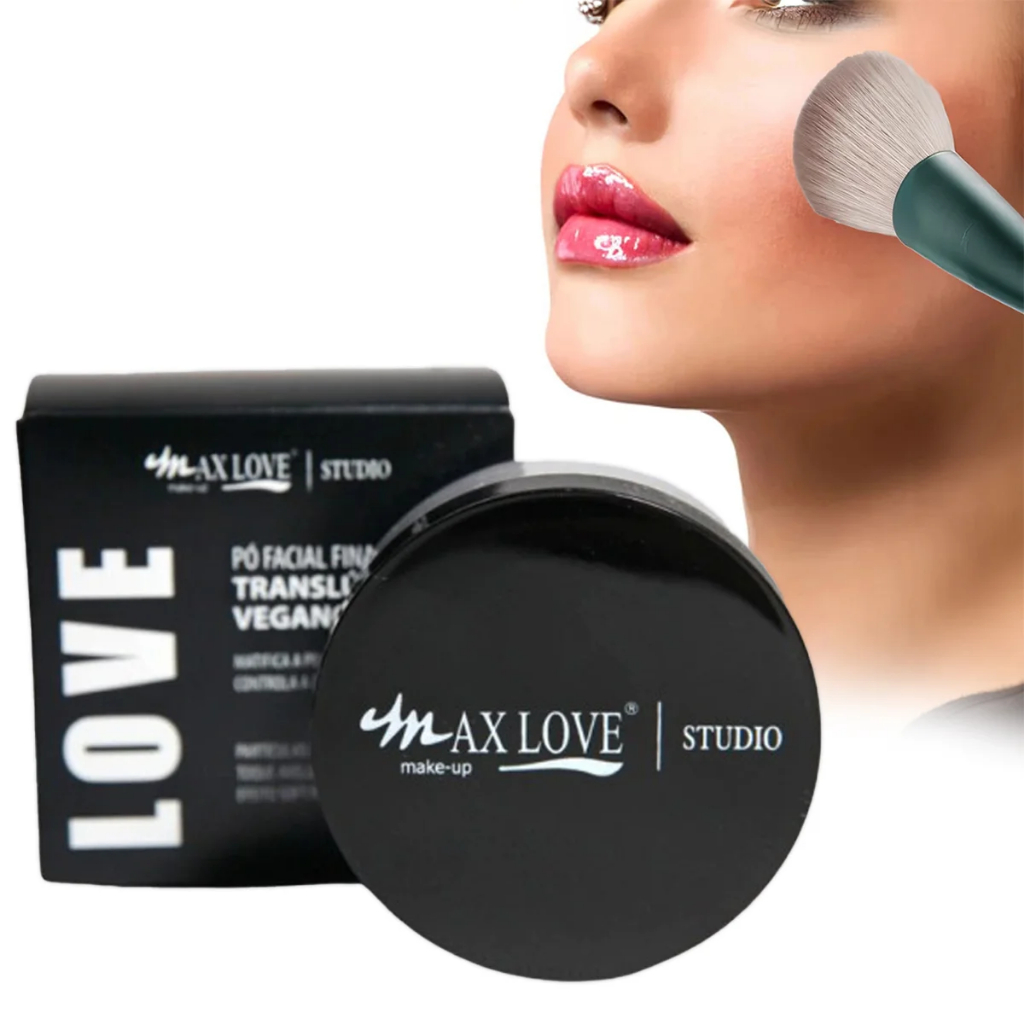 Pó Facial Finalizador Translúcido Vegano Maquiagem Max Love | Shopee Brasil