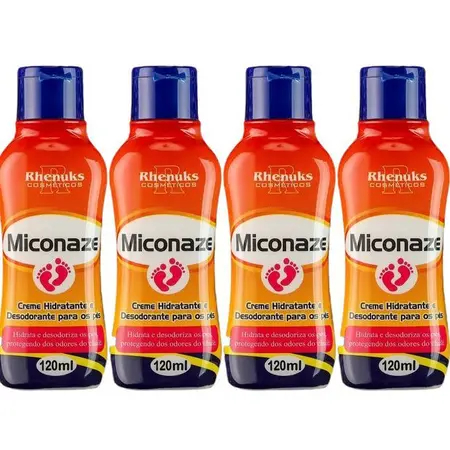 Kit 4 Creme Hidratante Miconaze Para Os Pés Anti Micose Rachadura ...