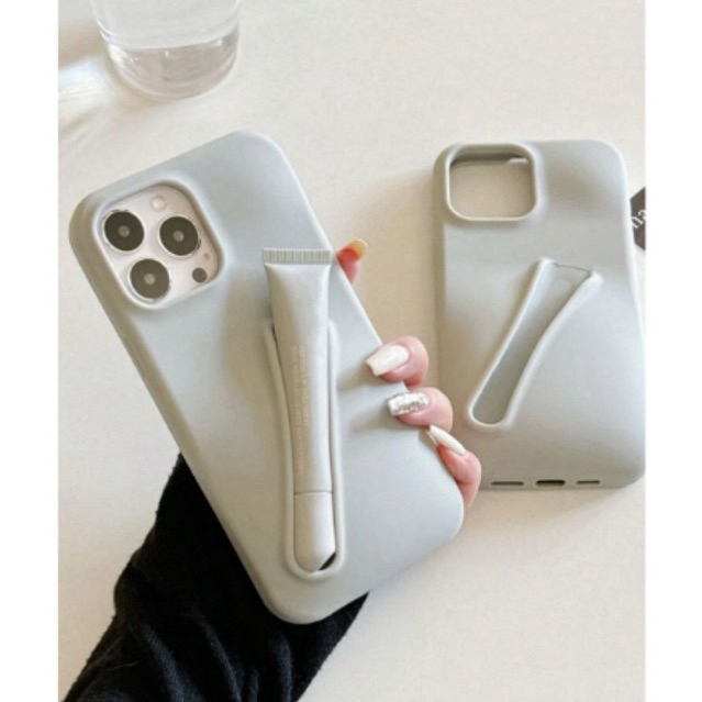 capinha rhode hailey bieber cinza batom porta gloss iphone | Shopee Brasil