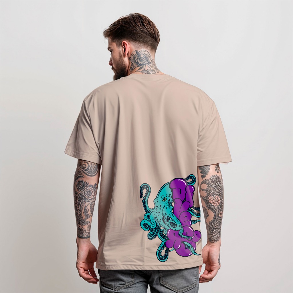 Camiseta Polvo Masculina Kraken Street Blusa Camisa 100% Algodão ...