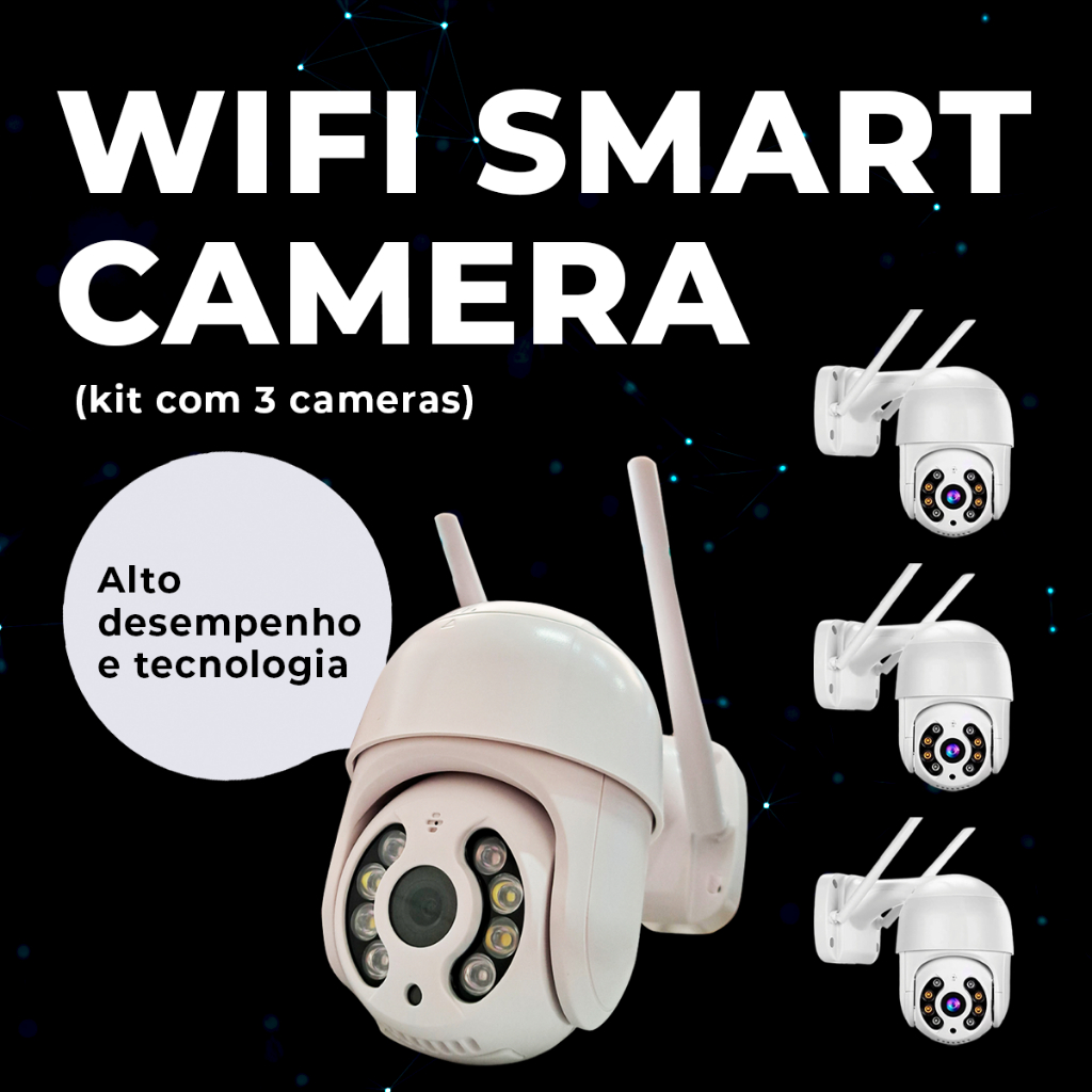 Kit 3x Câmera De Segurança Wifi Ip A8 Aplicativo Yoosee Sem Fio Full Hd ...