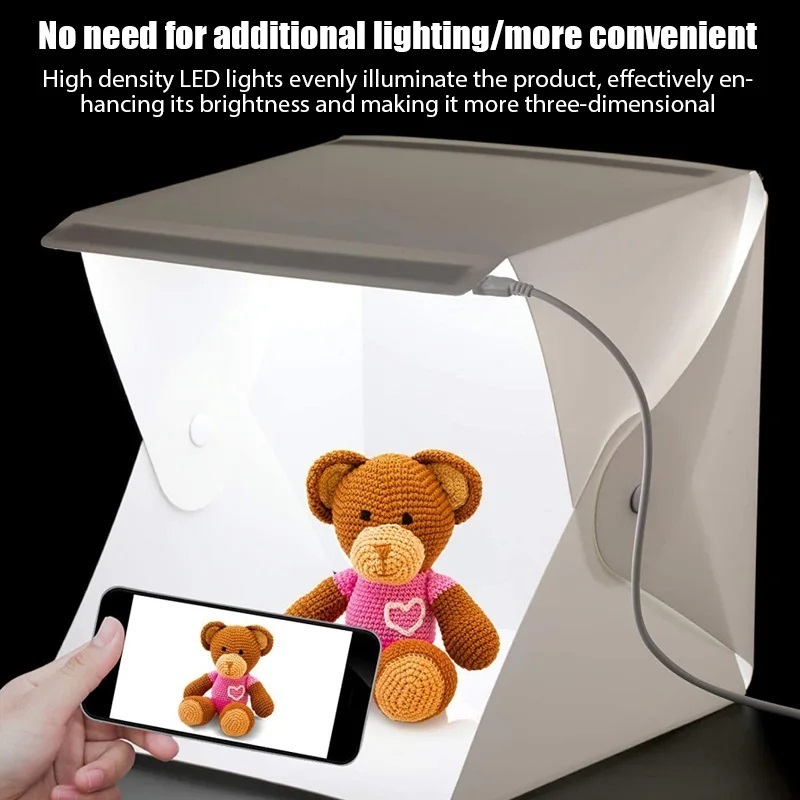 Mini Estudio Fotográfico Portátil Com Led Ideal para Fotos Studio ...