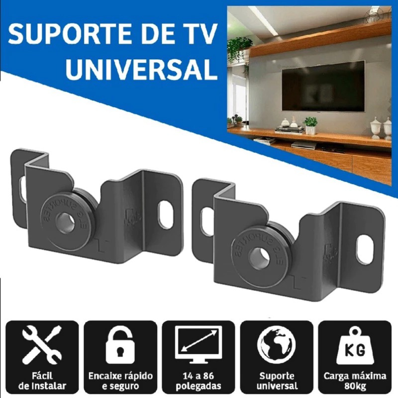 Suporte para Televisão Tv Monitor Led Lcd 10 18, 22, 32, 40, 50, 55, 60 ...