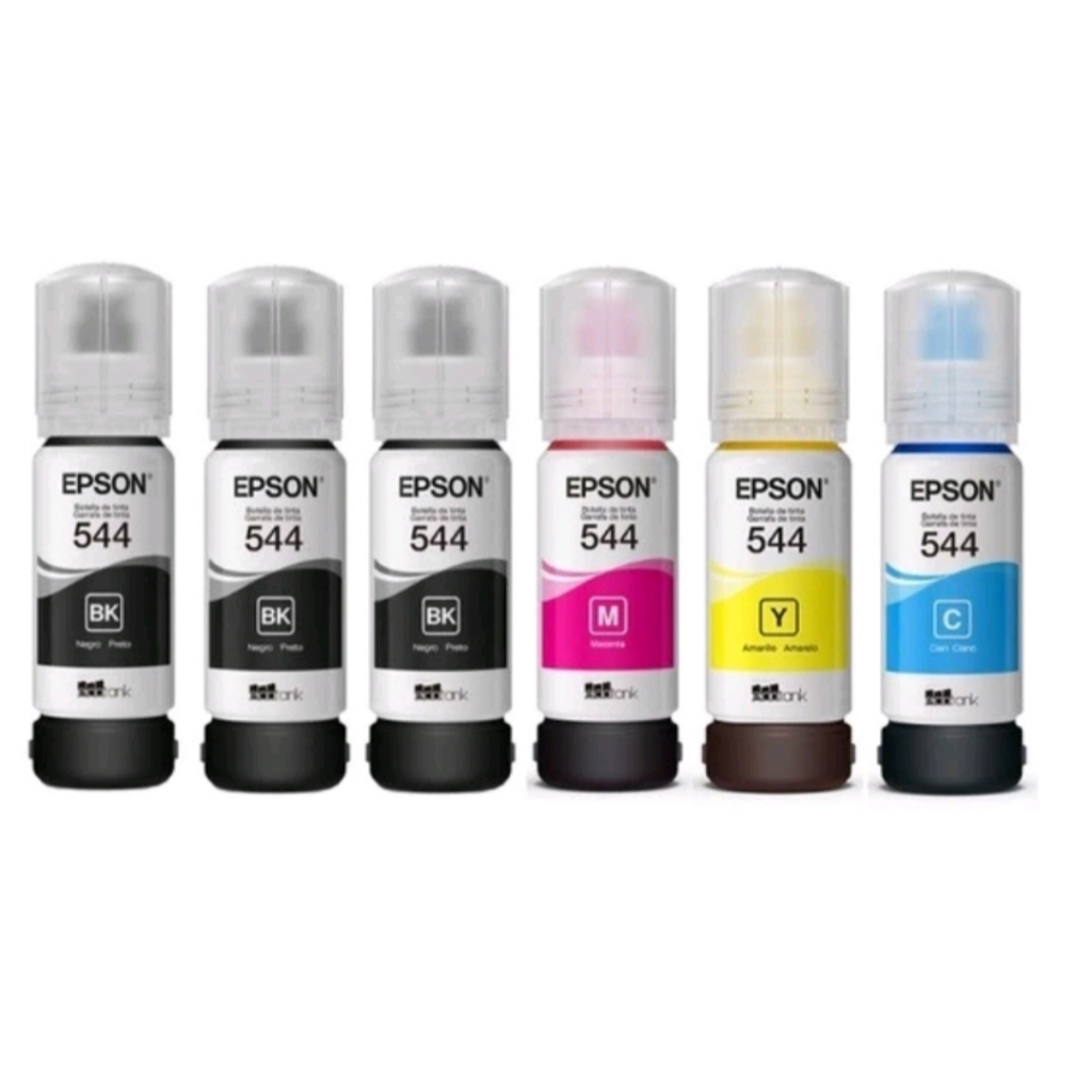 KIT 6 REFIL TINTA COMPATÍVEL PARA T544 L3110 L3210 L3150 L3250 BMCY | Shopee Brasil