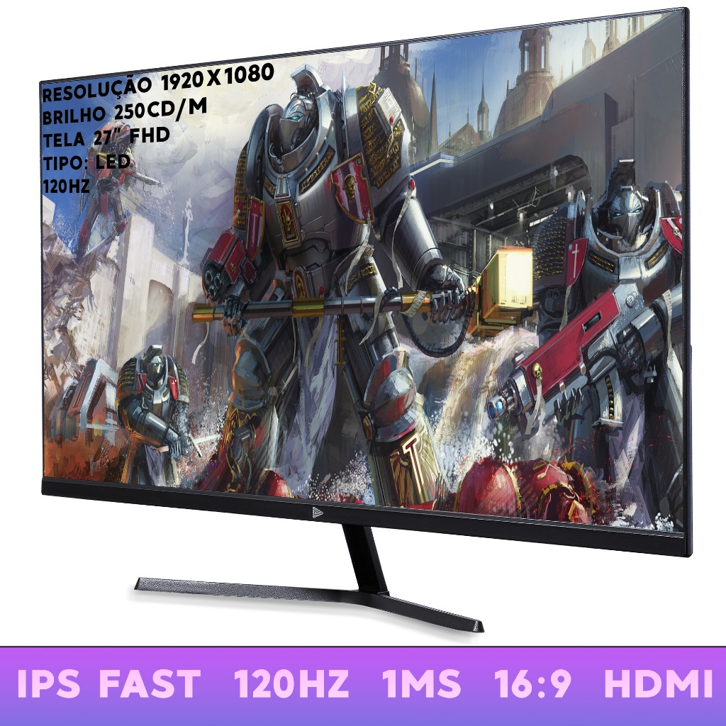 Monitor Pc Gamer LED 27" IPS Fast 1080p Full HD 120Hz 1ms Visão ...