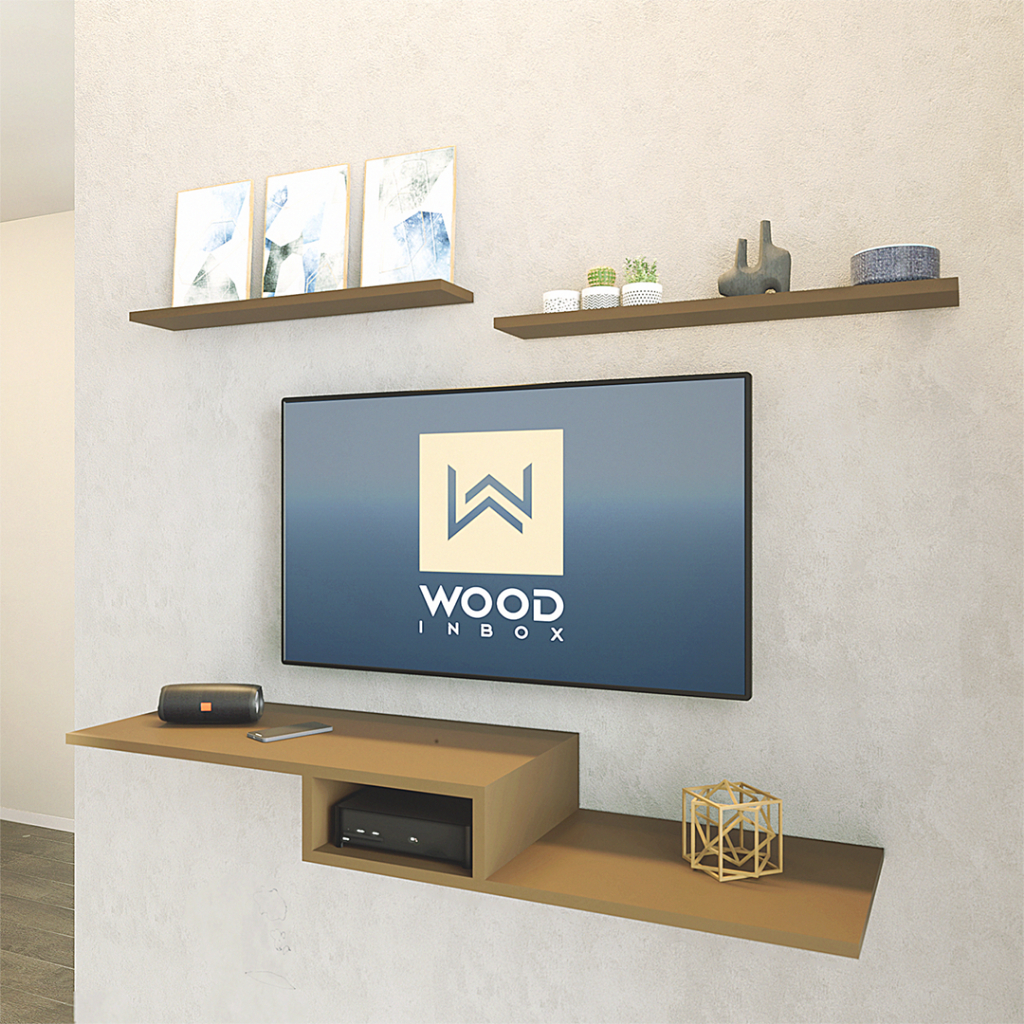 Rack Suspenso Com Nicho e prateleiras painel de tv sala | Shopee Brasil