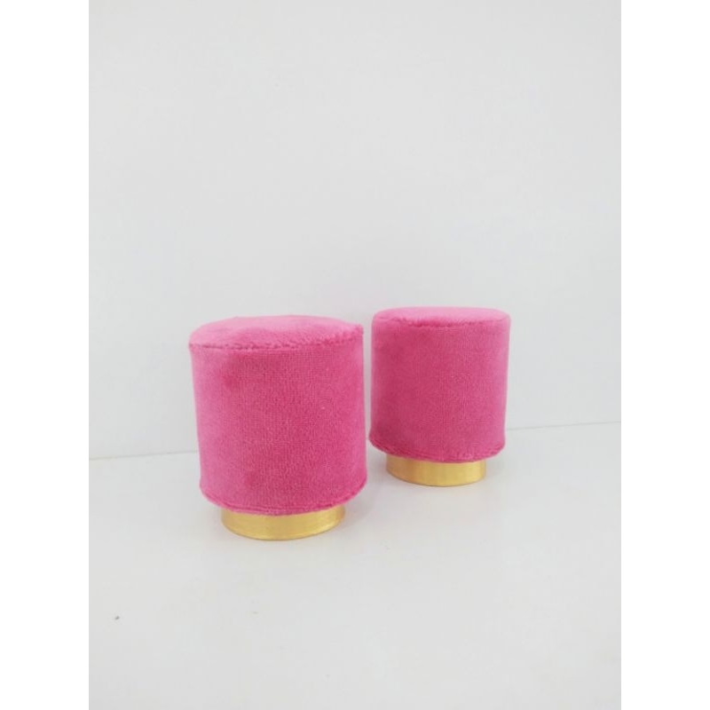 Móveis para Barbie kit 2 puffs com base dourada(POR FAVOR,LEIA A ...