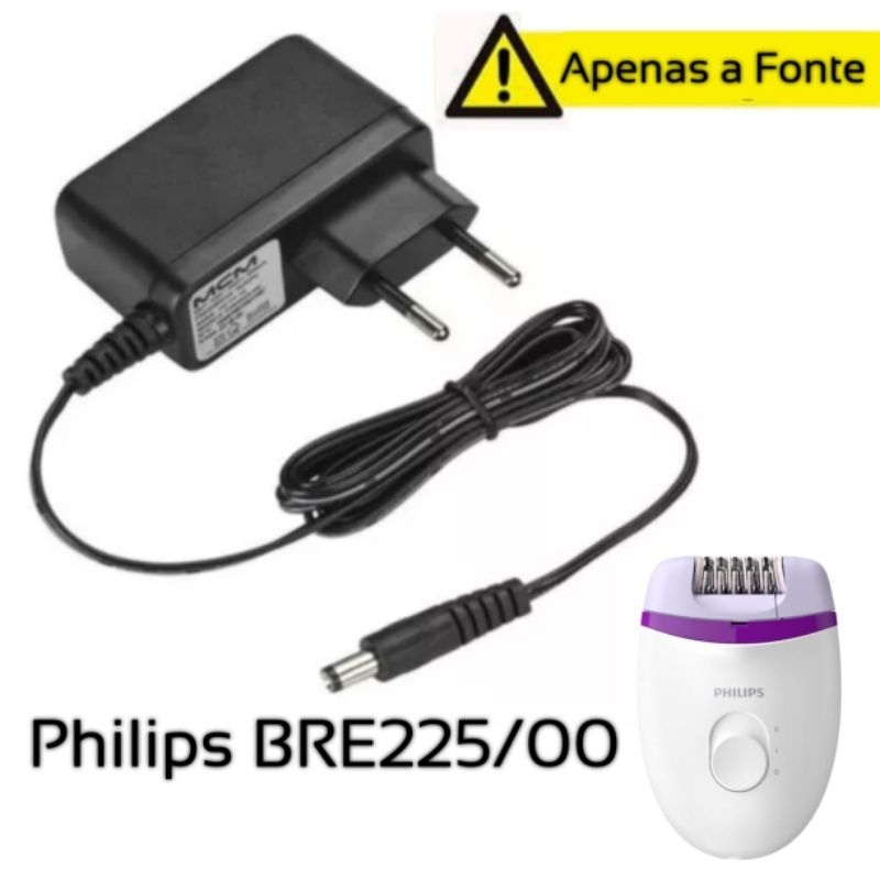 Carregador Fonte p/ Depilador Philips BRE 225/00 Satinelle Fio Longo ...