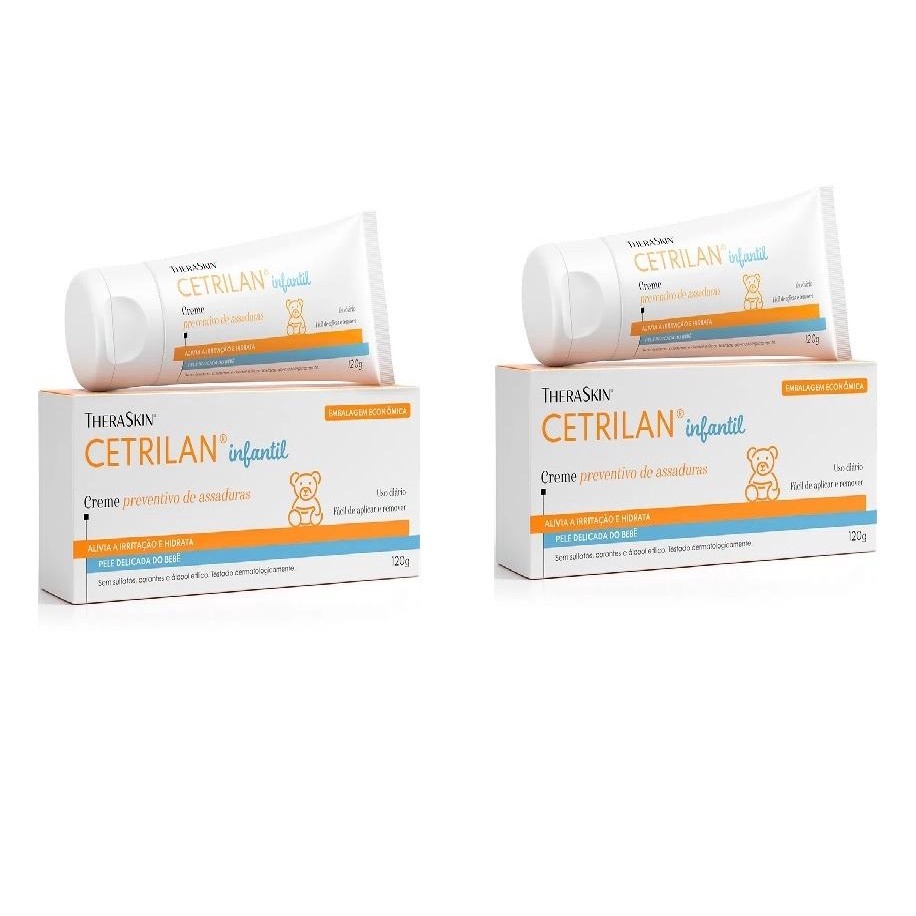 Kit Cetrilan TheraSkin Creme Contra Assaduras 2 unidades De 120g ...