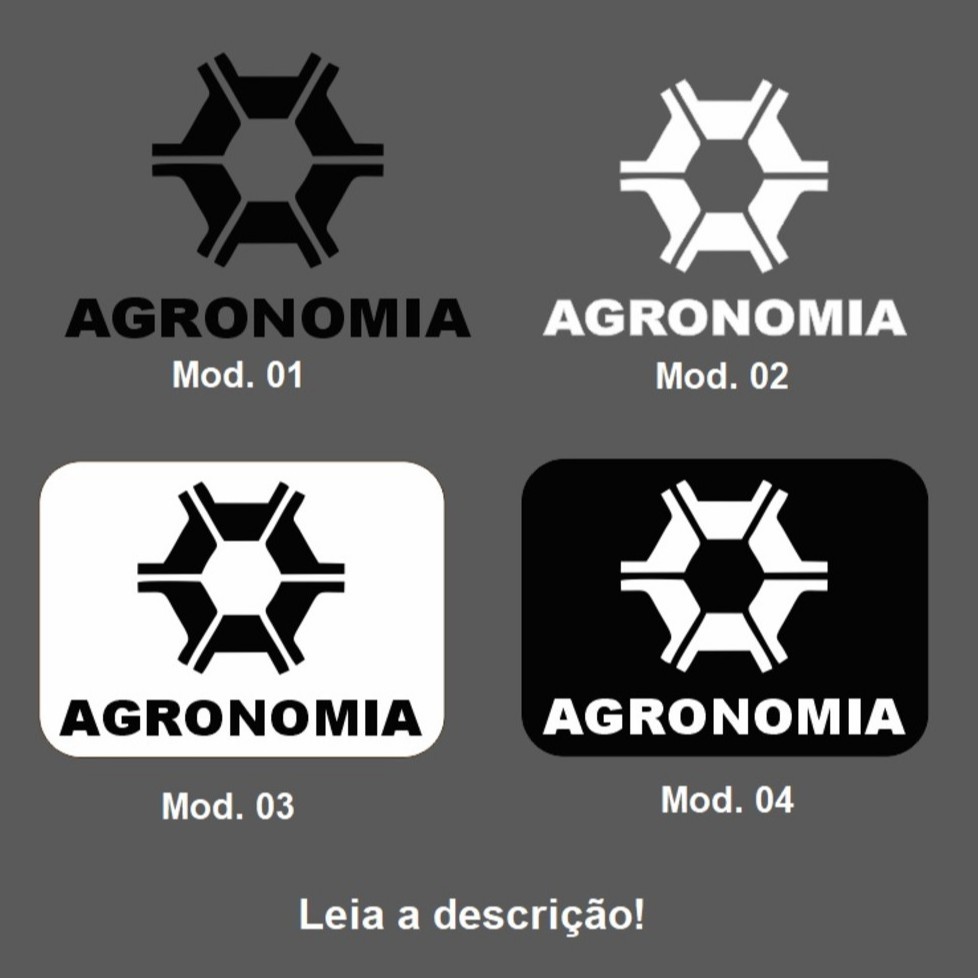 Adesivos Agronomia Modelos Agrônomo Agrícola Zootecnia Valor Unitario ...