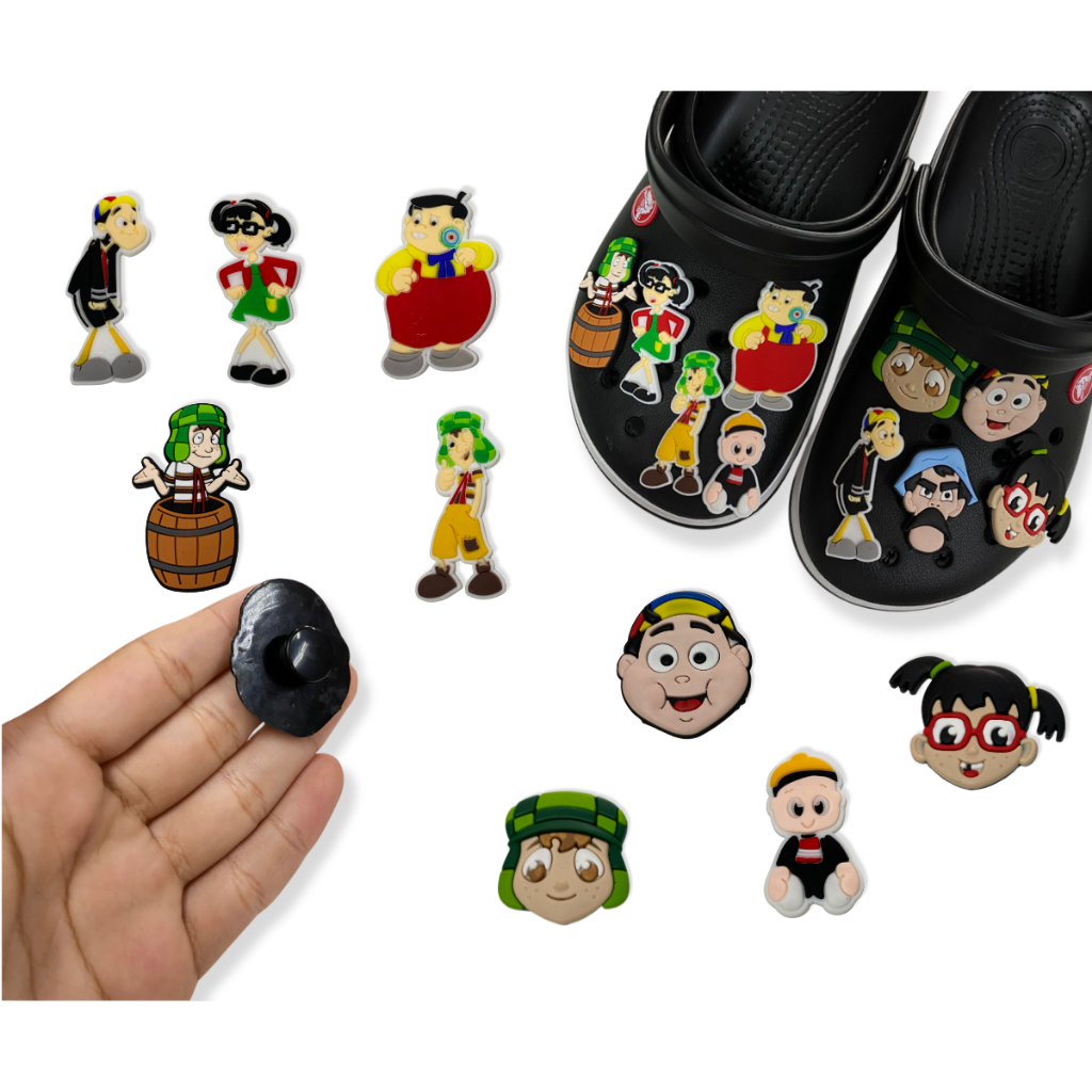 Pins Emborrachado P/ Crocs Chaves Kit 5 und 2.5cm | Shopee Brasil