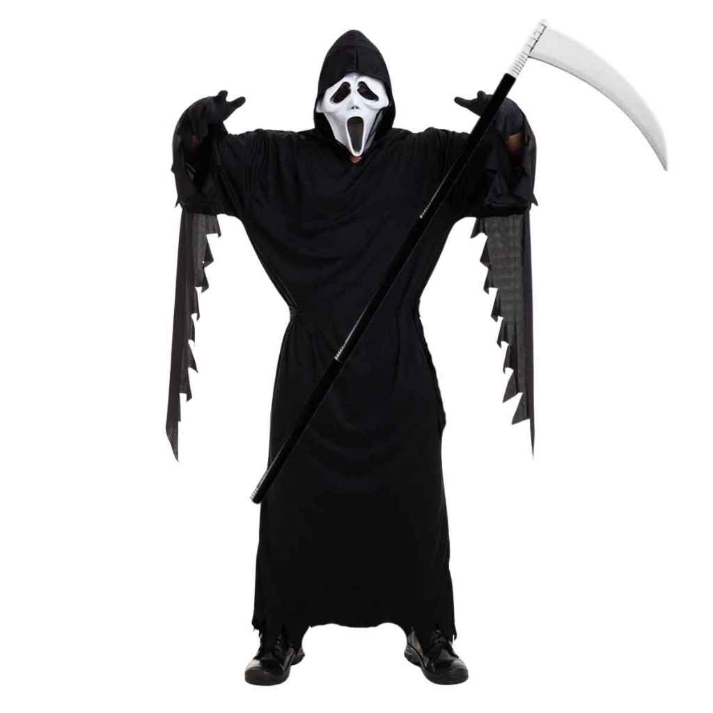 Fantasia Halloween Capa Morte Mascara Pânico Foice Cosplay | Shopee Brasil