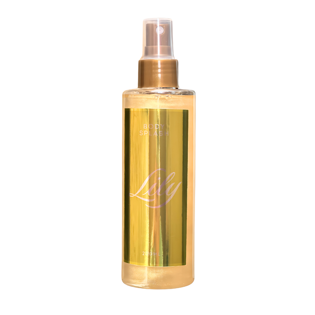 Body Splash Lily Com brilho dourado 200ml | Shopee Brasil