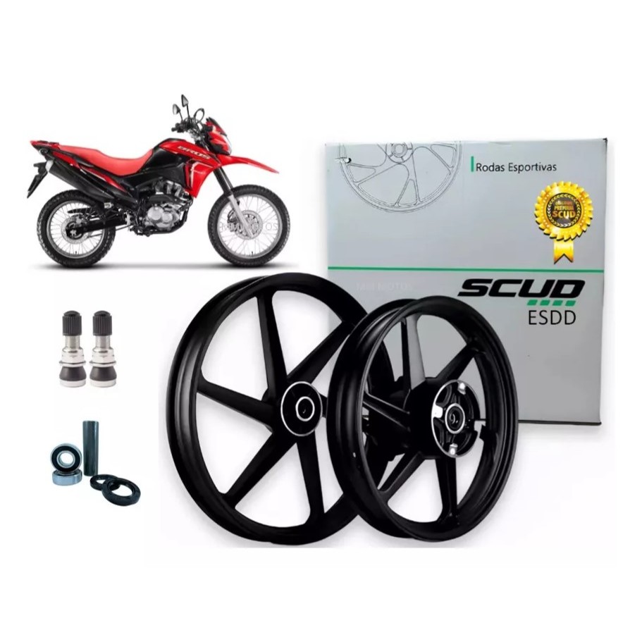 Roda Liga Leve Bros 160 Esdd Scud Freio Disco Na 2 Rodas | Shopee Brasil