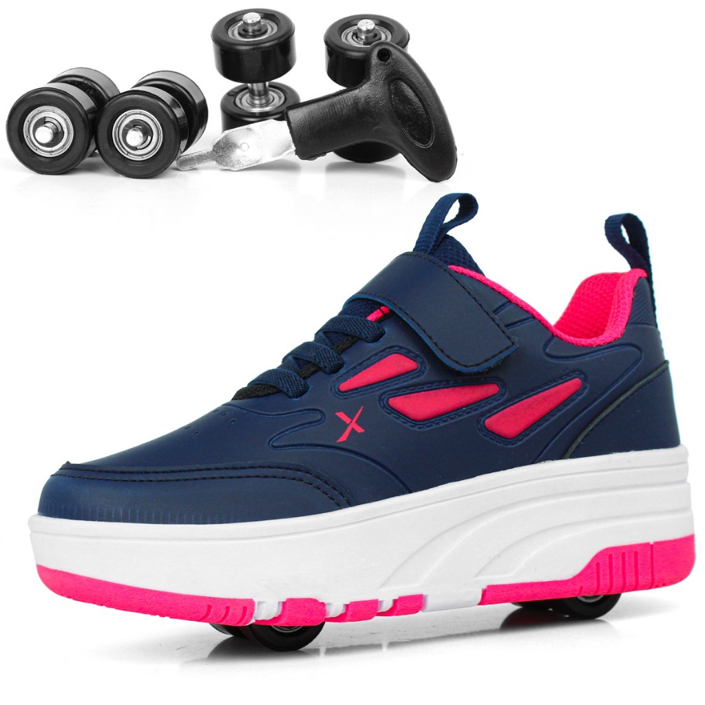 tenis infantil de rodinha removivel patins de menina divertido e ...