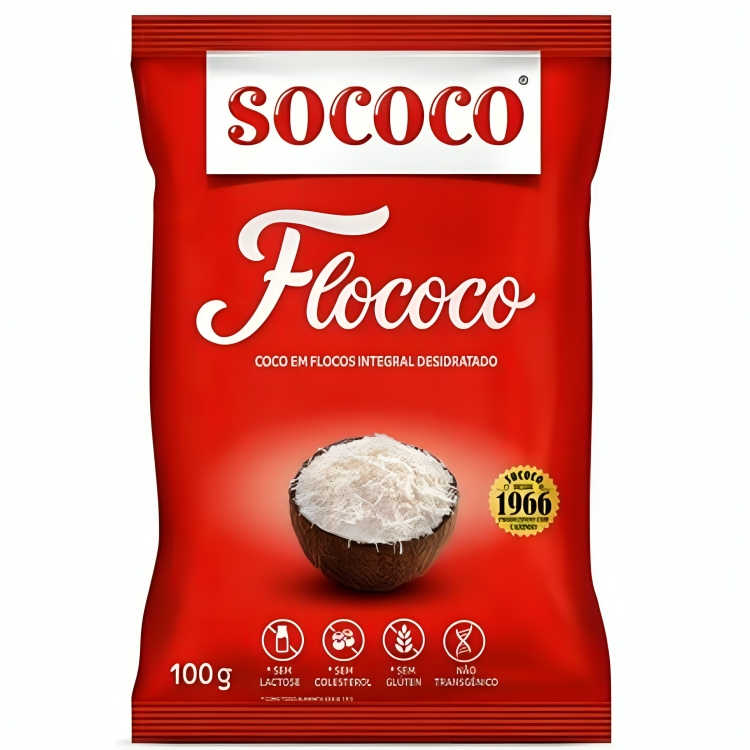 Flococo Coco em Flocos 100g Sococo | Shopee Brasil