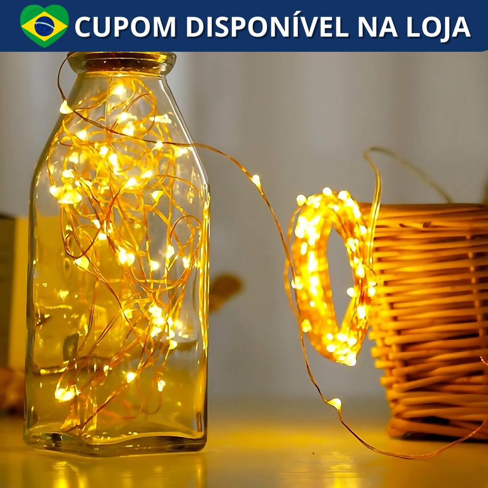 Led Fio De Fada para Decoração Enfeite Cordão De Luz 10, 5 e 2 Metros ...