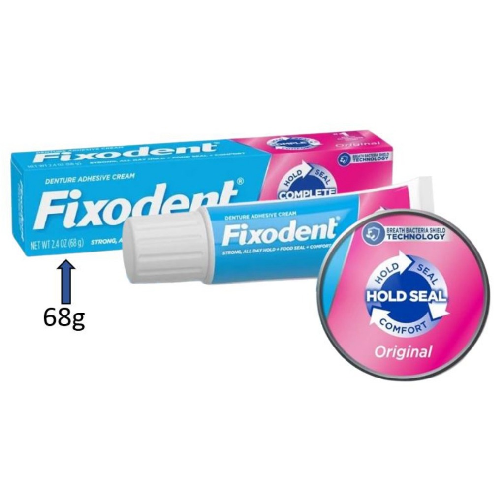 Kit 2 Fixodent Creme Fixador de Prótese 68g 100% Original | Shopee Brasil