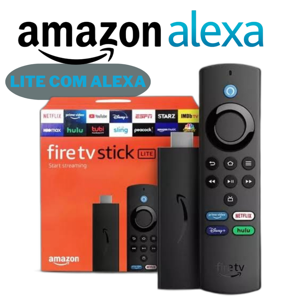 Fire stick lite com alexa amazon stick press alexa full HD | Shopee Brasil