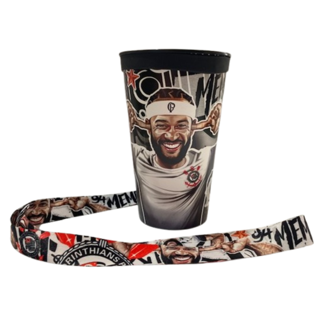 Kit Cordão e Copo do Corinthians Oficial Memphis Depay | Shopee Brasil