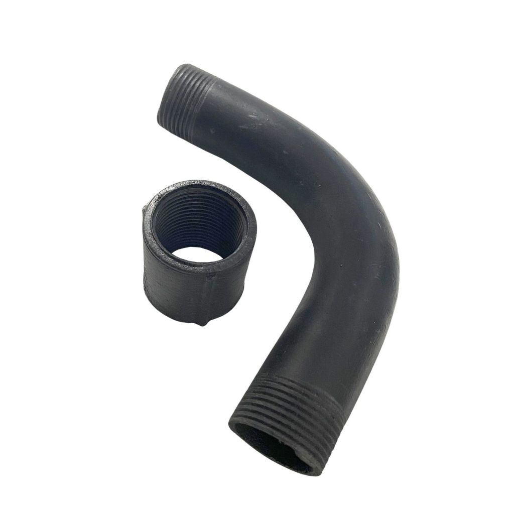 Kit Curva + Luva p/ Eletroduto PVC Rígido Antichama c/ Rosca (2", 2 1/2, 3" e 4") | Shopee Brasil