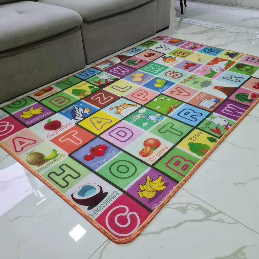 Tapete Infantil Emborrachado 1,70x1,15 Dupla Face Divertido e Educativo ...