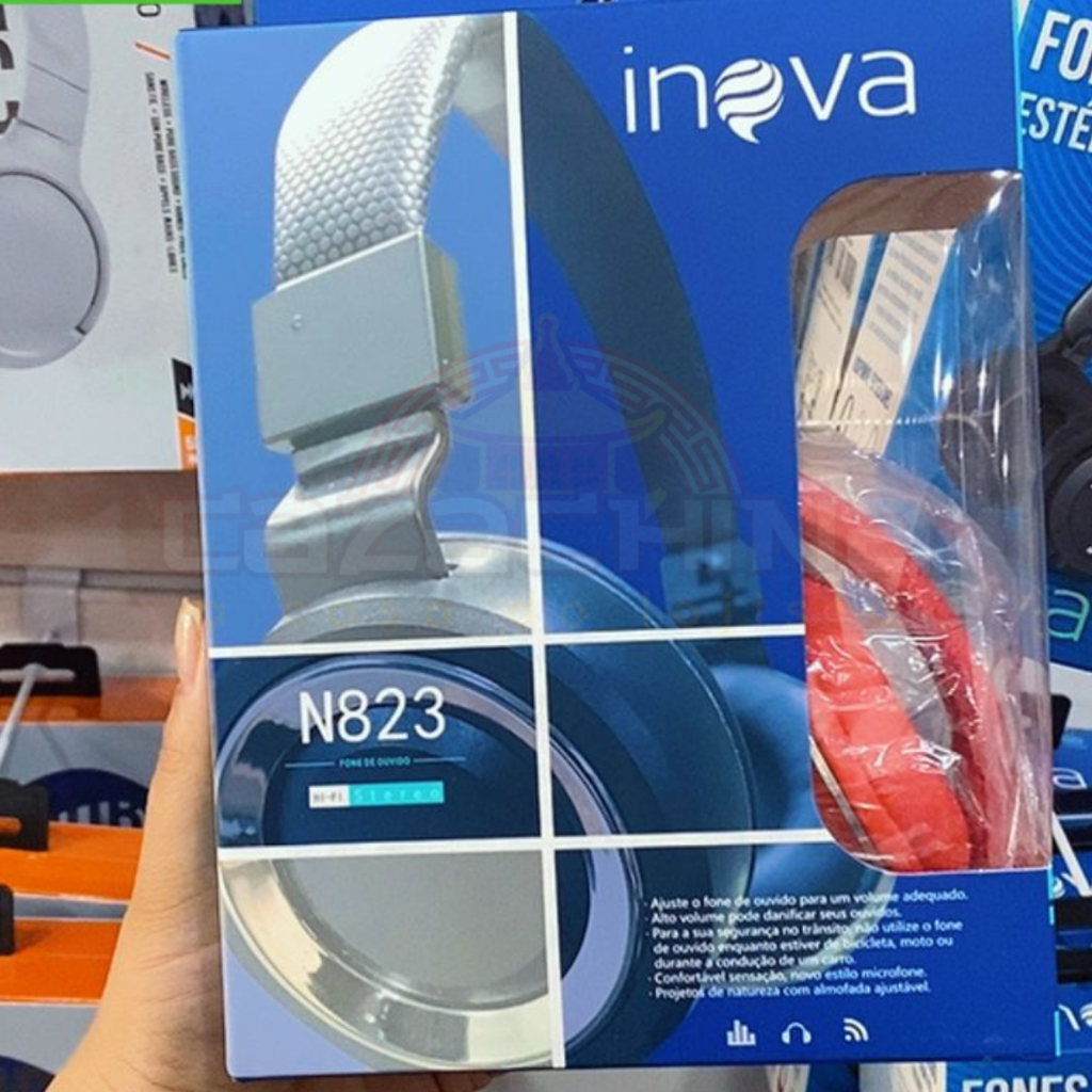 Fone de Ouvido Com Microfone Headphone Headset Com Fio Inova - N823 ...