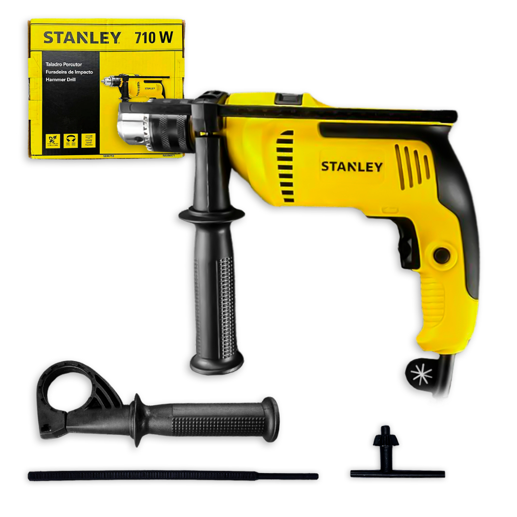 Furadeira de Impacto Stanley 1/2 (13MM) 710W Chave WR Para Perfuração ...