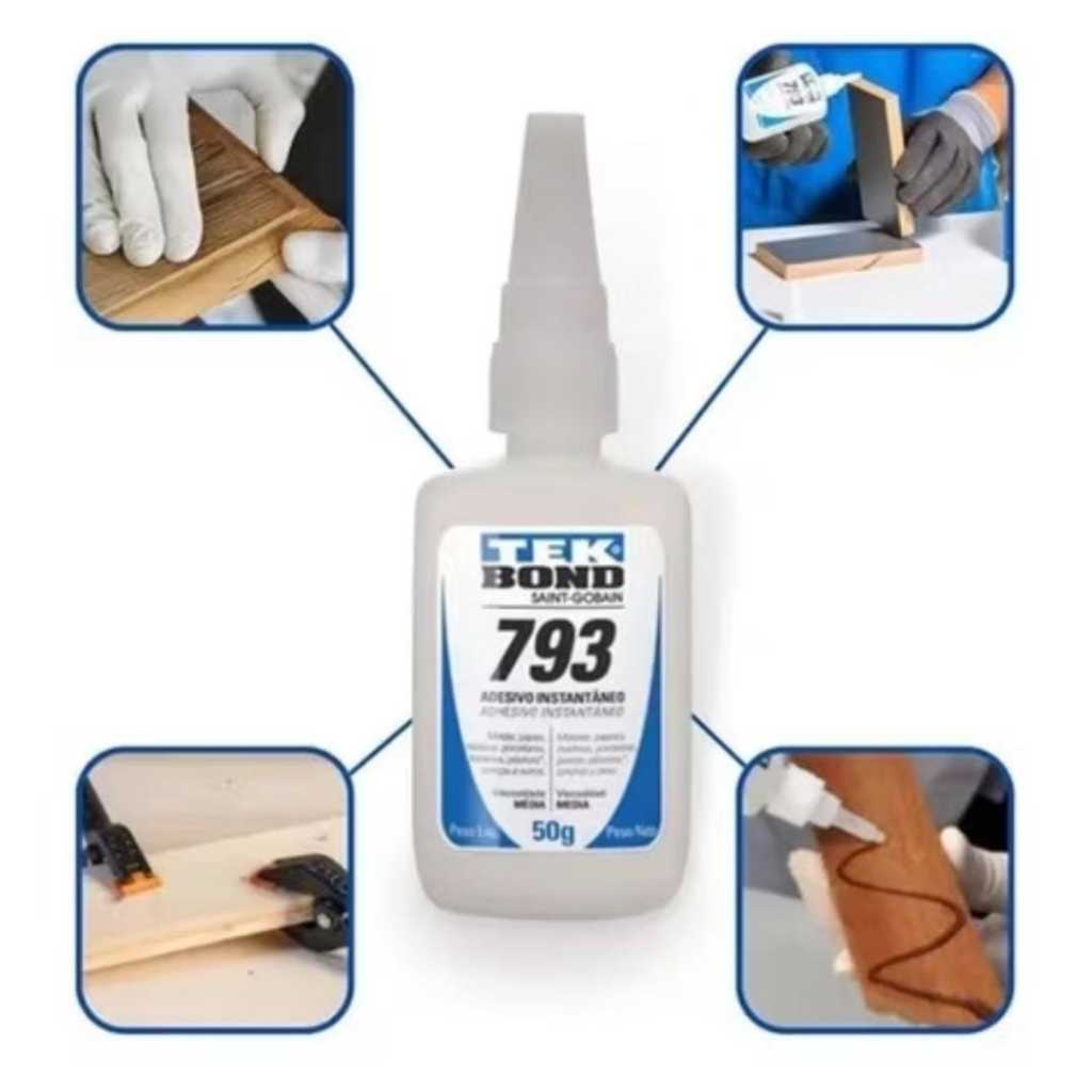 Cola TekBond 793 50g – Adesivo Instantâneo para Couro, Metais, Plástico ...