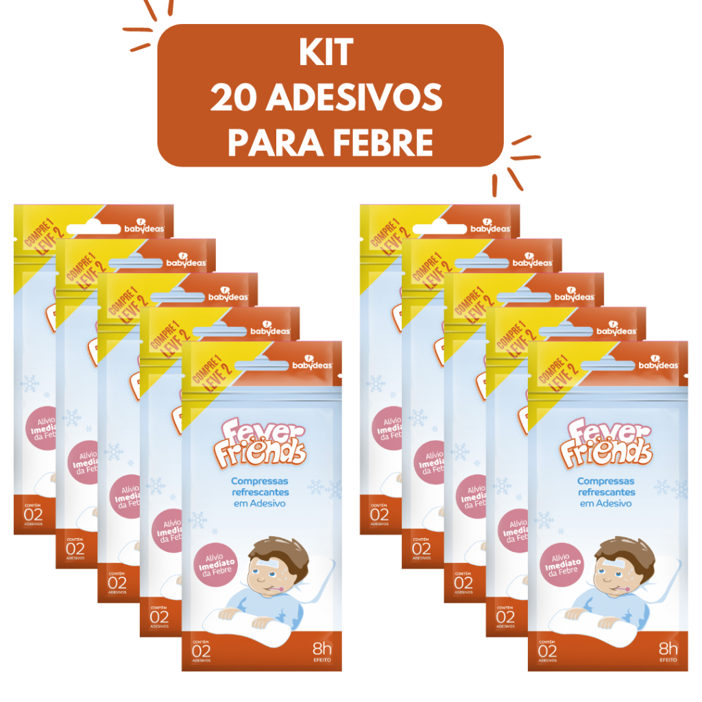 KIT 10 Compressas Para Bebe Infantil Refrescante Alivio Febre e Vacina ...