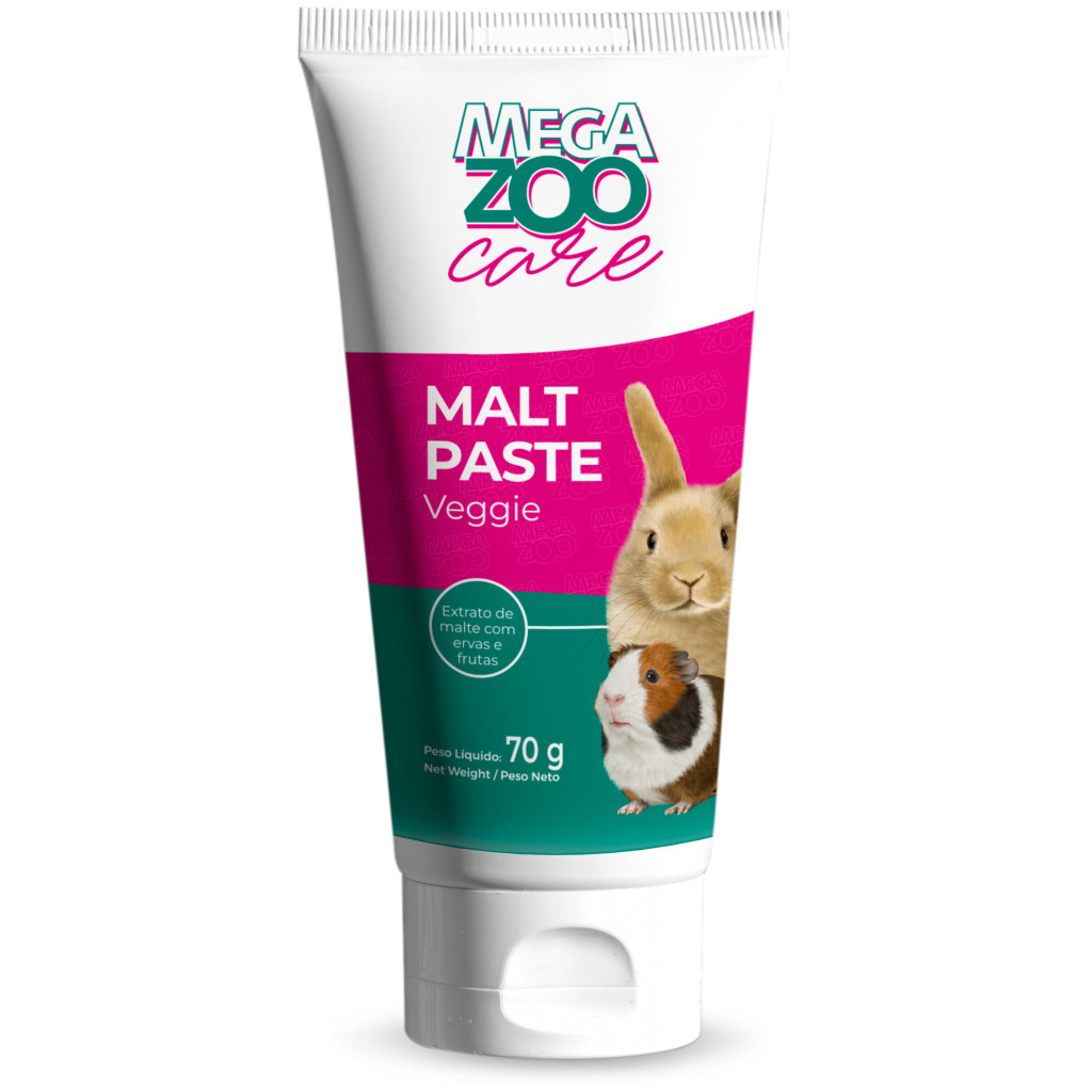 Suplemento Megazoo Care Malt Paste Veggie Para Coelhos e Roedores 70g ...