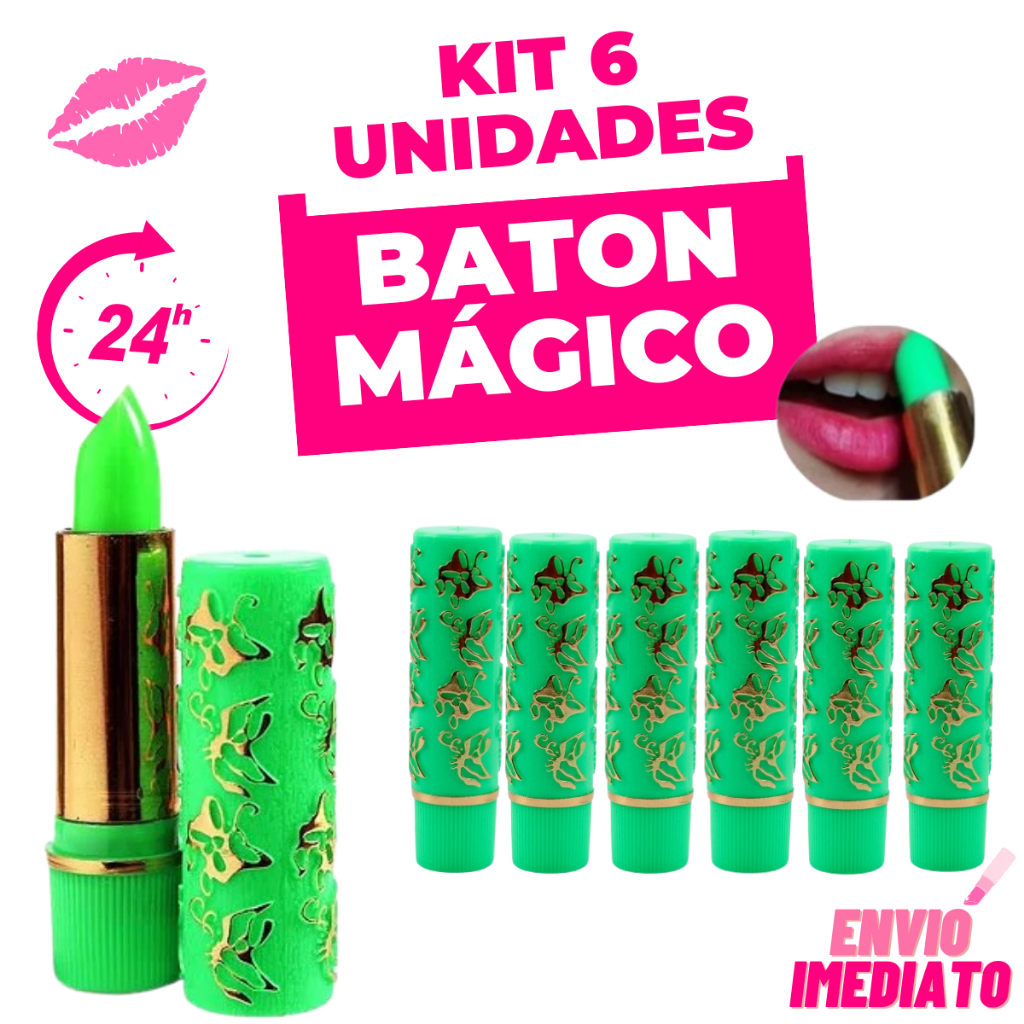 Kit Batom Mágico 24 horas Verde Longa Duração - Envio Imediato | Shopee ...