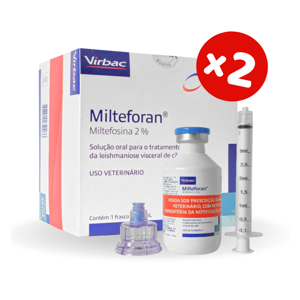 kit 2 Milteforan 90ml Tratamento Leishmaniose Virbac | Shopee Brasil