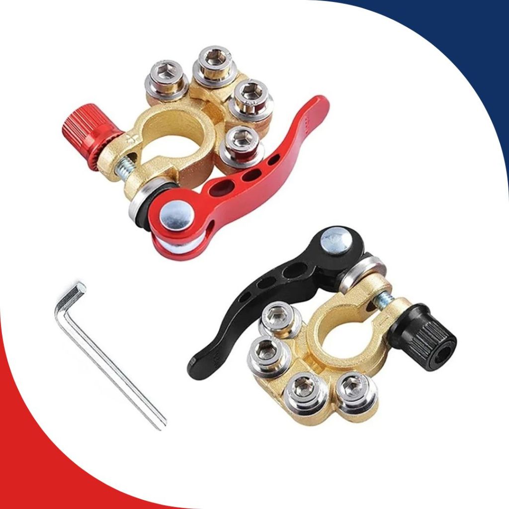 2 Conector Terminal Engate Rápido Bateria Automotiva Trava Par | Shopee ...