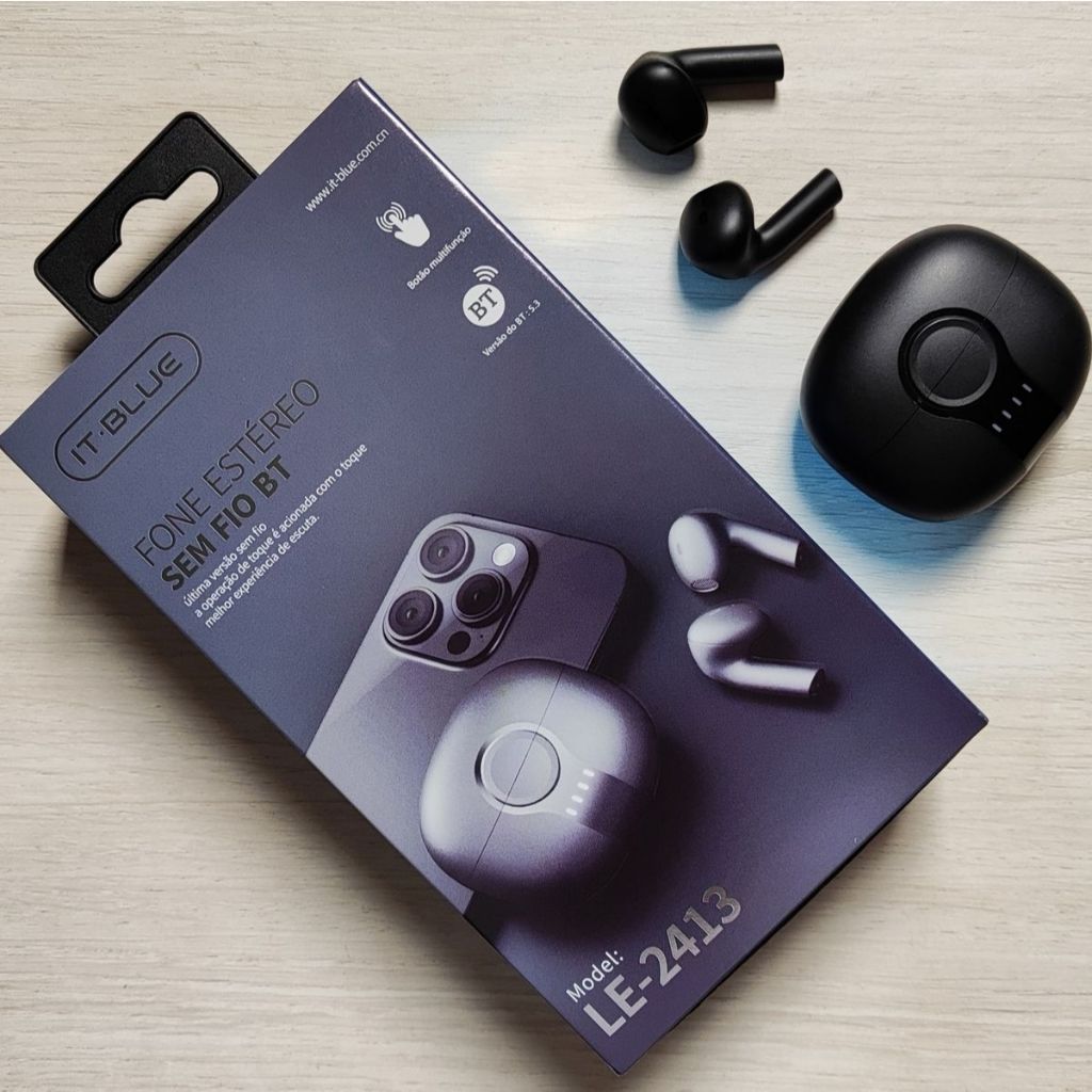 Fone De Ouvido Sem Fio Bluetooth Com Microfone IT-Blue LE-2413 | Shopee Brasil