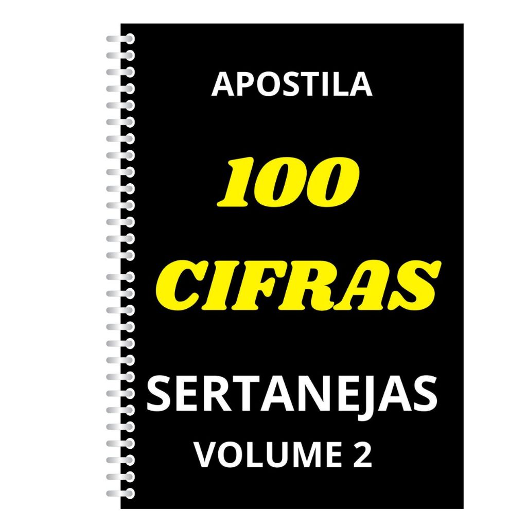 Apostila de Violão Sertanejo – 100 Cifras Simples Volume 2 | Shopee Brasil