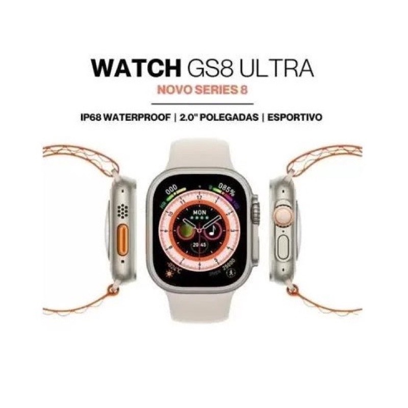 SmartWatch GS8 ULTRA 49mm Serie 8 NFC ECG PPG À Prova D'água IP68 ...