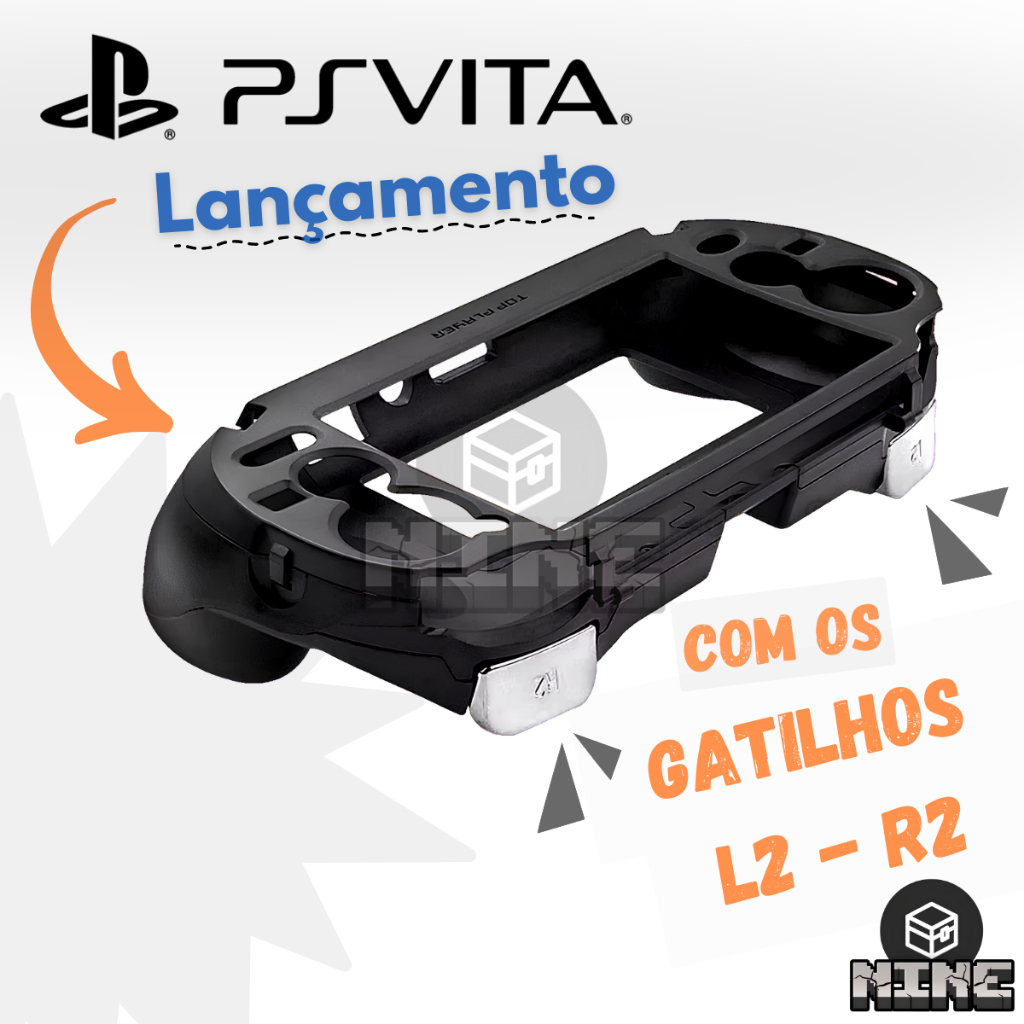 Grip Mao PS Vita Sony Fat Com Gatilhos Touch L2 R2 Hand Grip Suporte de Mao Joypad Premium