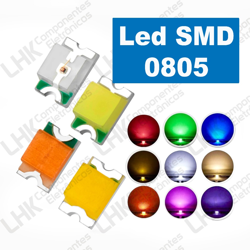 Diodo Led SMD 0805 várias cores à escolha | Shopee Brasil