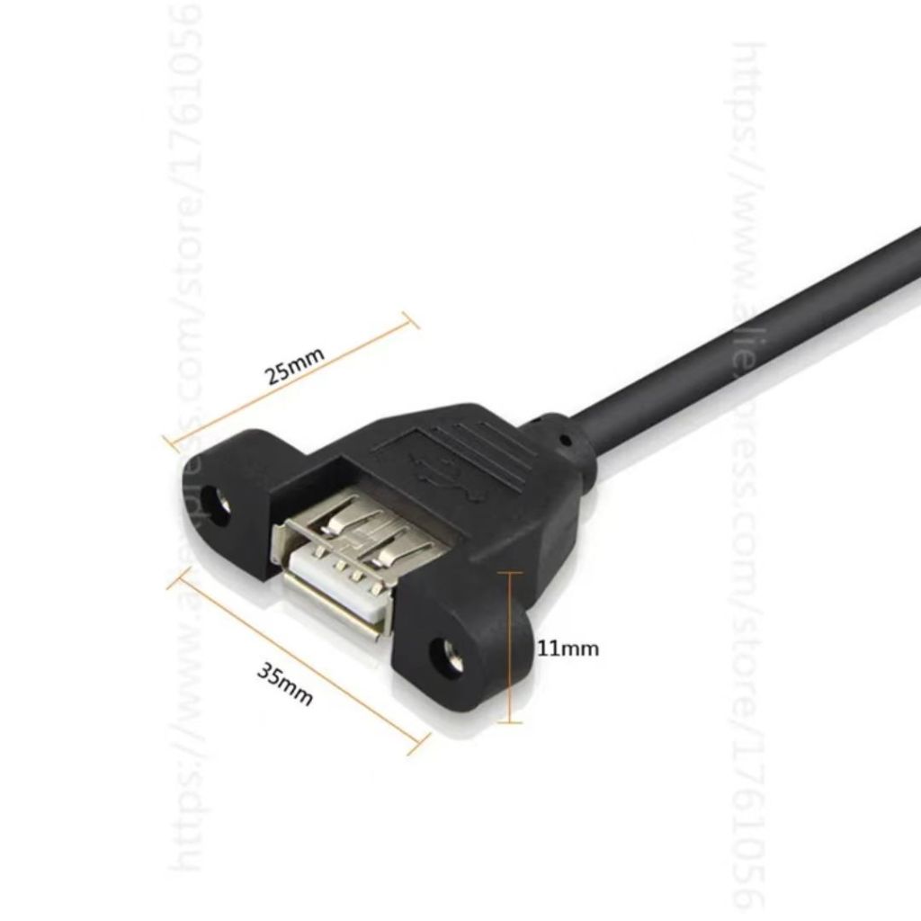 Cabo Usb Macho-femea Extensor De 0,5m / 50cm Com Fixador Painel ...