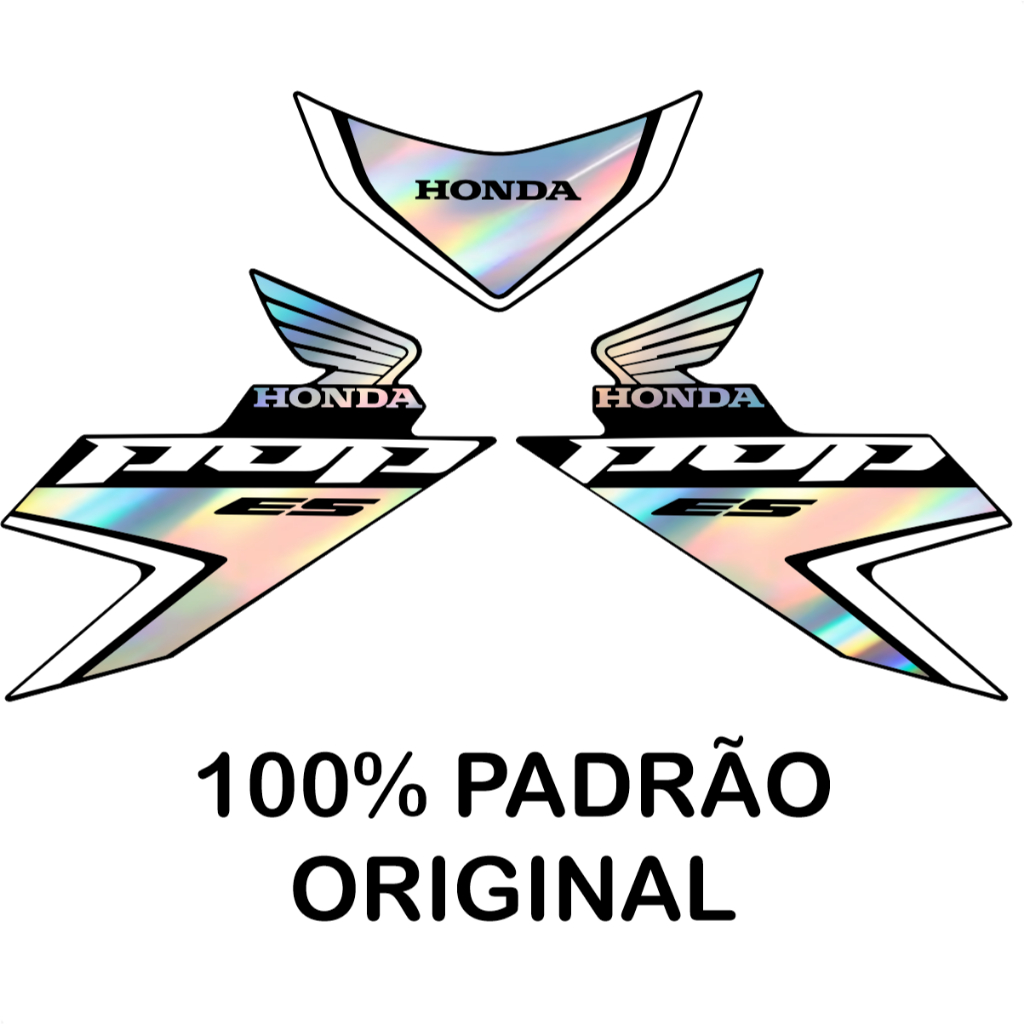 Kit Faixas Adesivos Holográficos Honda Pop 110i Modelo 2025 | Shopee Brasil