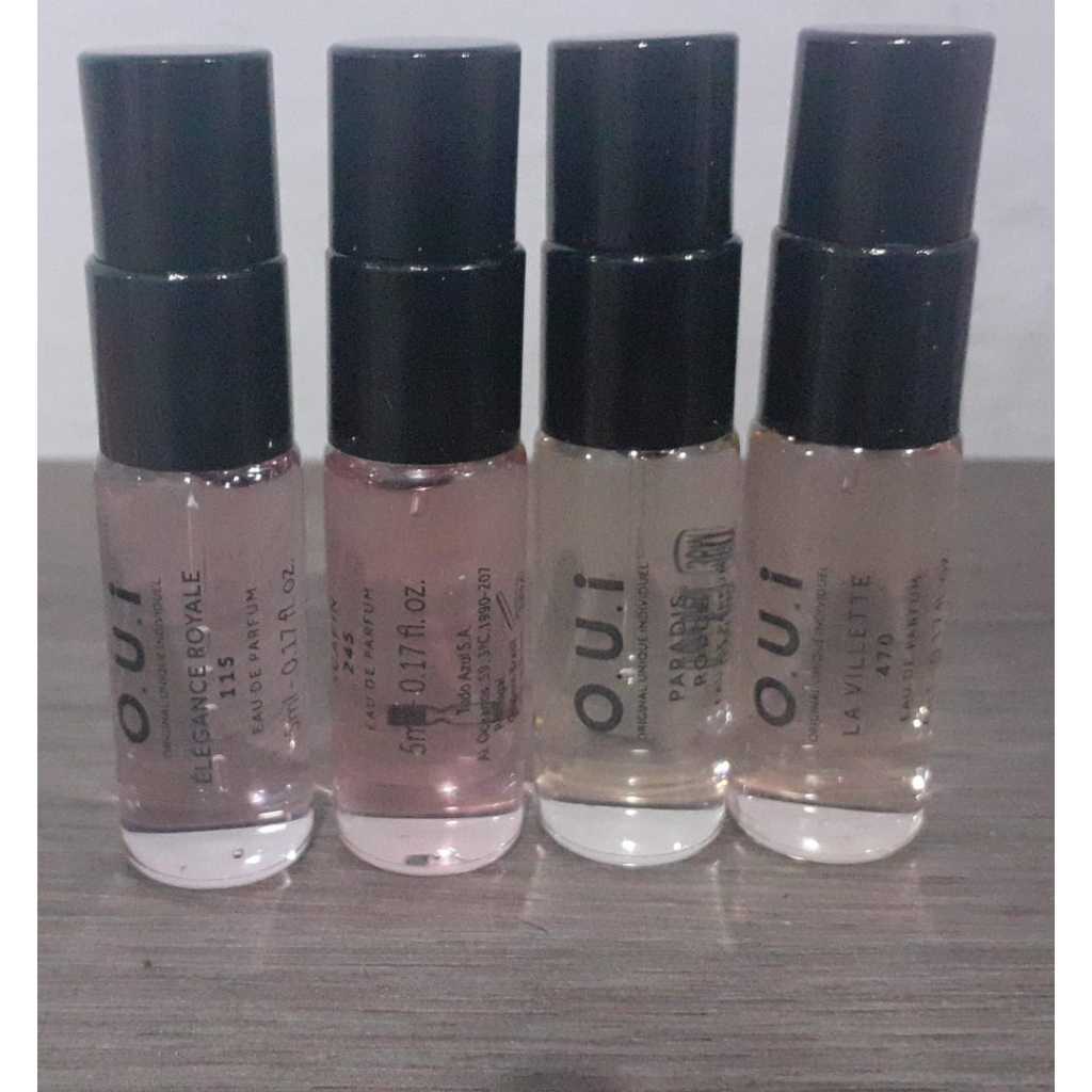 oui kit 4 demostrador 5ml spray , scapin, elegance. rouge, la vilette ...