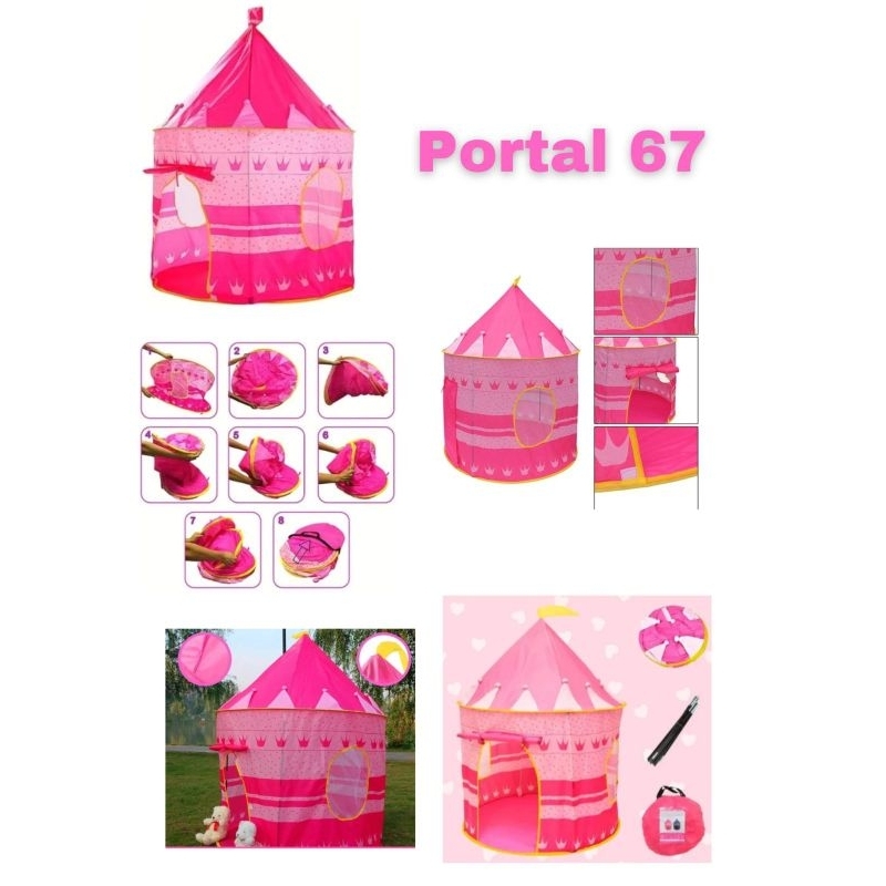BARRACA INFANTIL CRIANÇA BRINQUEDO CASINHA BARRAQUINHA ROSA MENINA ...