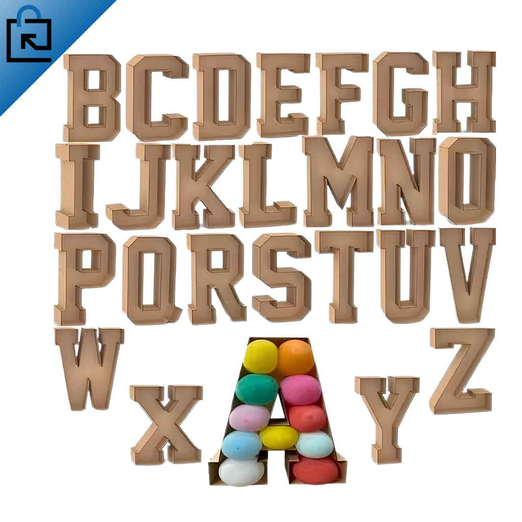 Letras Decorativas 60cm em MDF Cru Alfabeto Completo para Eventos e ...